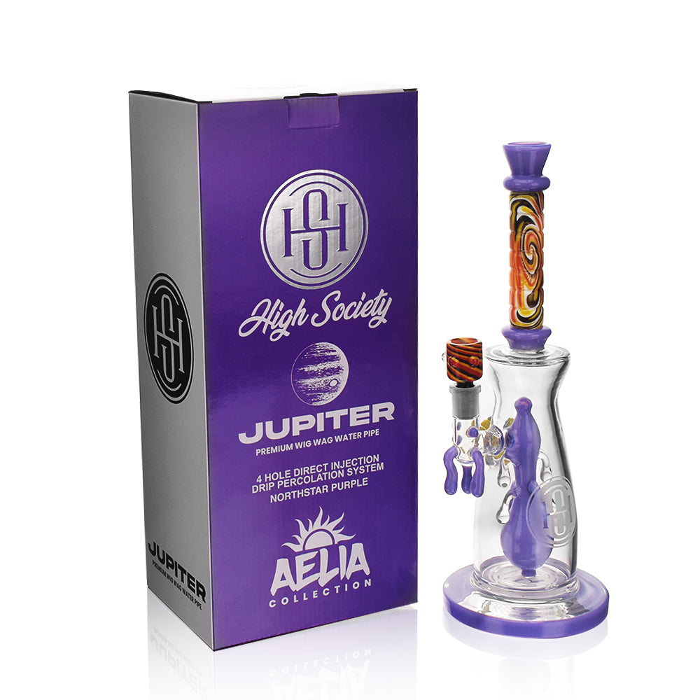 High Society | Jupiter Premium Wig Wag Waterpipe (Slime Purple ...